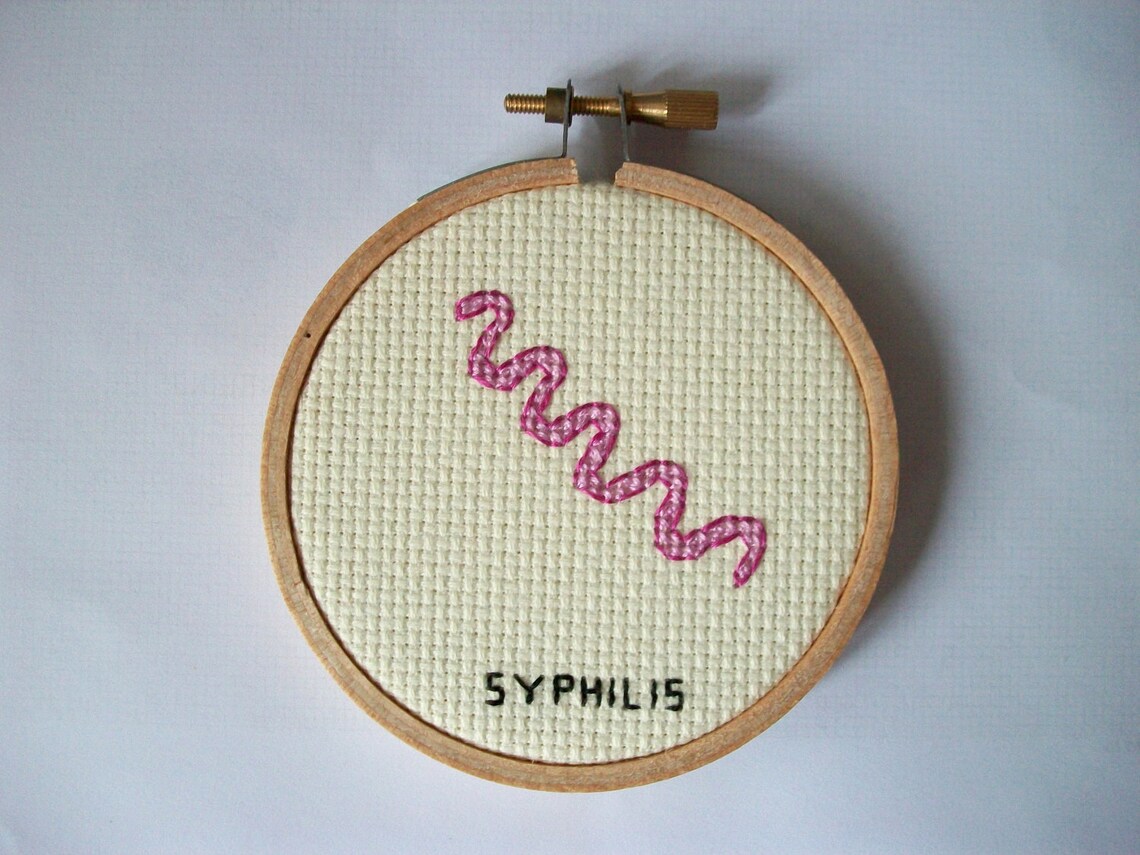 Syphilis Microbe STD Germ Cross Stitch Sexually - Etsy UK