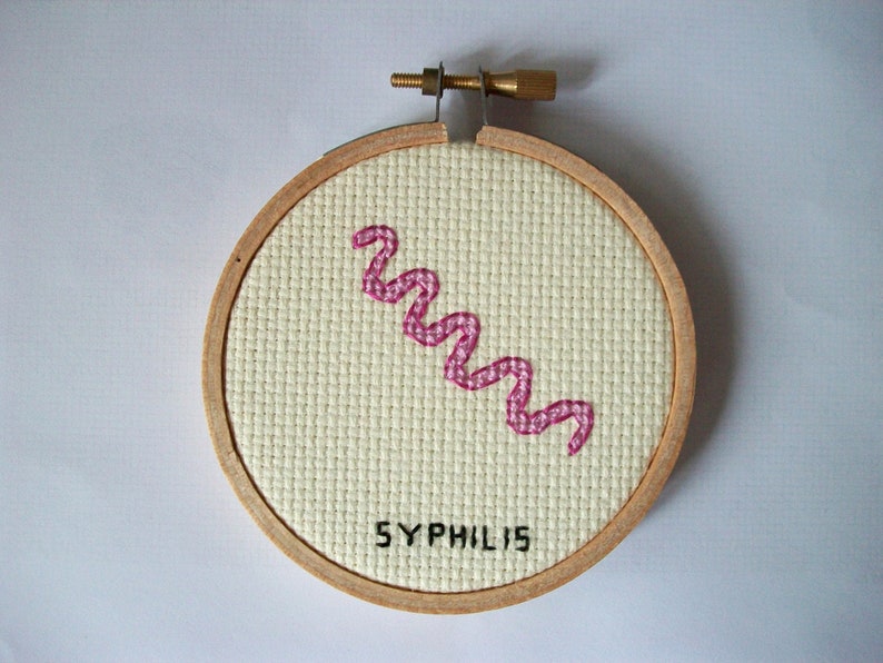 Syphilis Microbe STD Germ Cross Stitch Sexually - Etsy UK