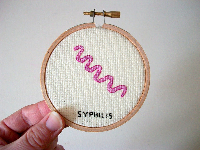 Syphilis Microbe STD Germ Cross Stitch Sexually - Etsy UK