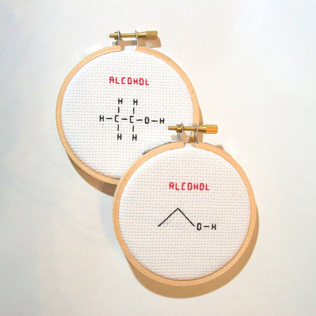 Alcohol Molecule Skeletal or Molecular Line Structure Pick - Etsy