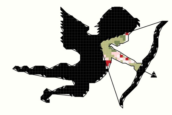 Cross Stitch Pattern Zombie Cupid PDF Color Photo to DIY - Etsy