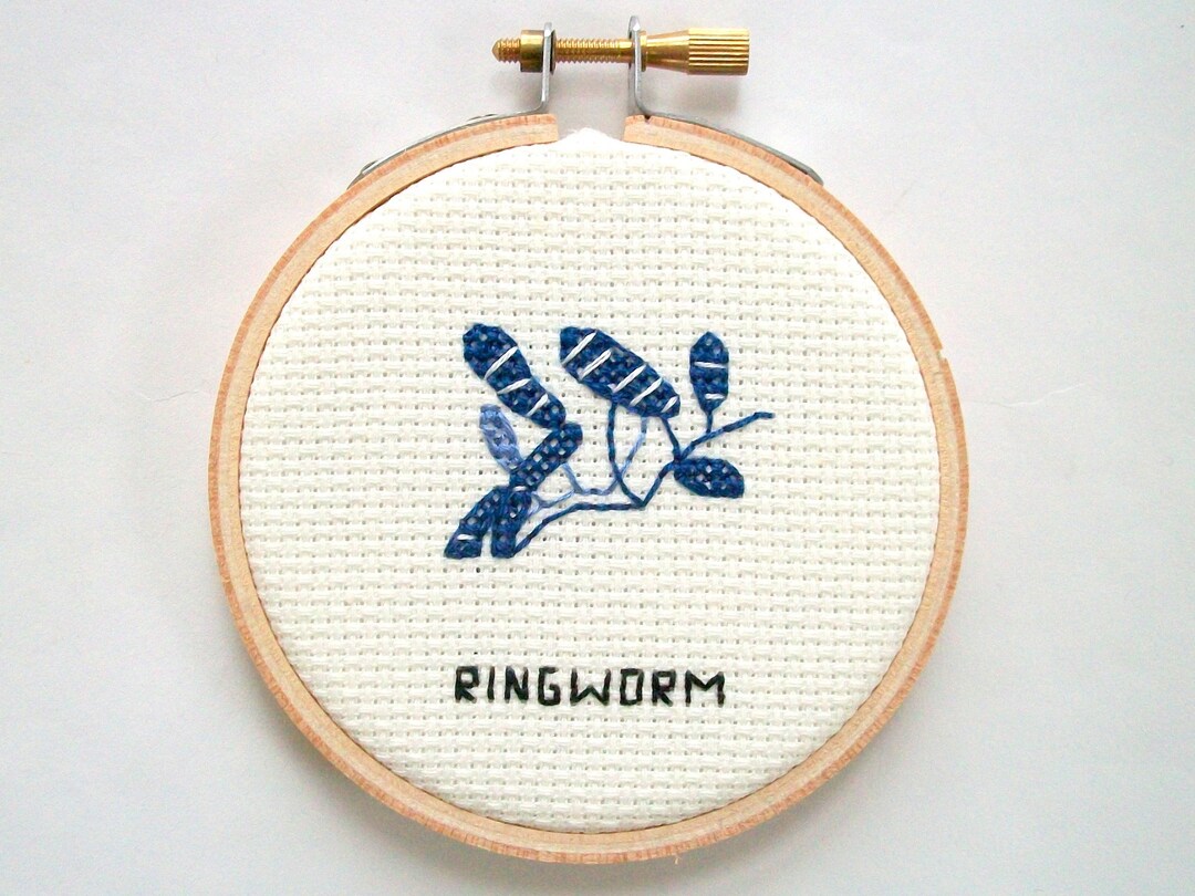 Ringworm Microbe Germ Cross Stitch Microbe Needlework for - Etsy
