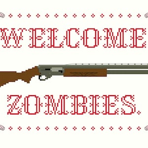 2 Cross Stitch Patterns -- Welcome Zombies Pattern Set - Etsy