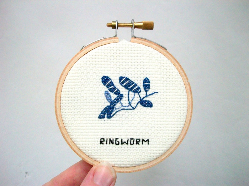 Ringworm Microbe Germ Cross Stitch Microbe Needlework for - Etsy