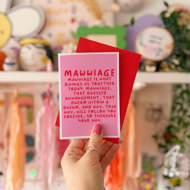 Princess Bride Mawwiage Wedding Card | Funny Engagement Congratulations ...