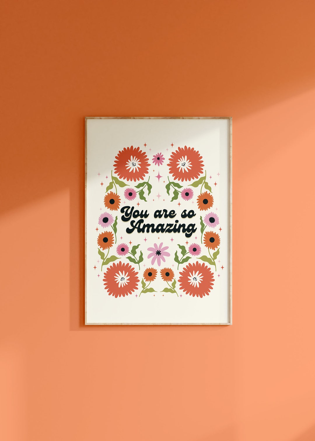 You Are Amazing Print // Positive Quote Wall Art, Colourful Home Decor ...