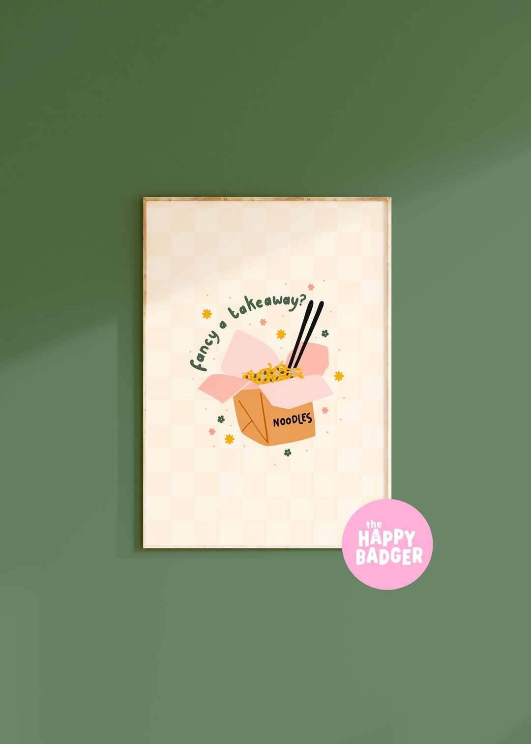 Fancy A Takeaway Print, Fast Food Print, Kitchen Quote Wall Art ...