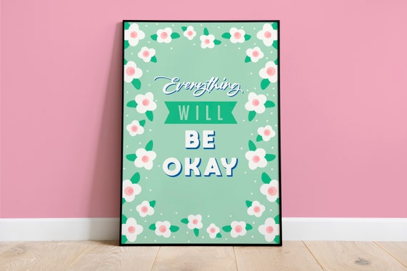 8x10 A3 5x7 Pastel wall art A4 A5 Colourful positivity prints You Got ...