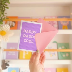 Cute Father's Day Card, Daddy Cool Birthday Card, Best Dad Ever, Funny ...