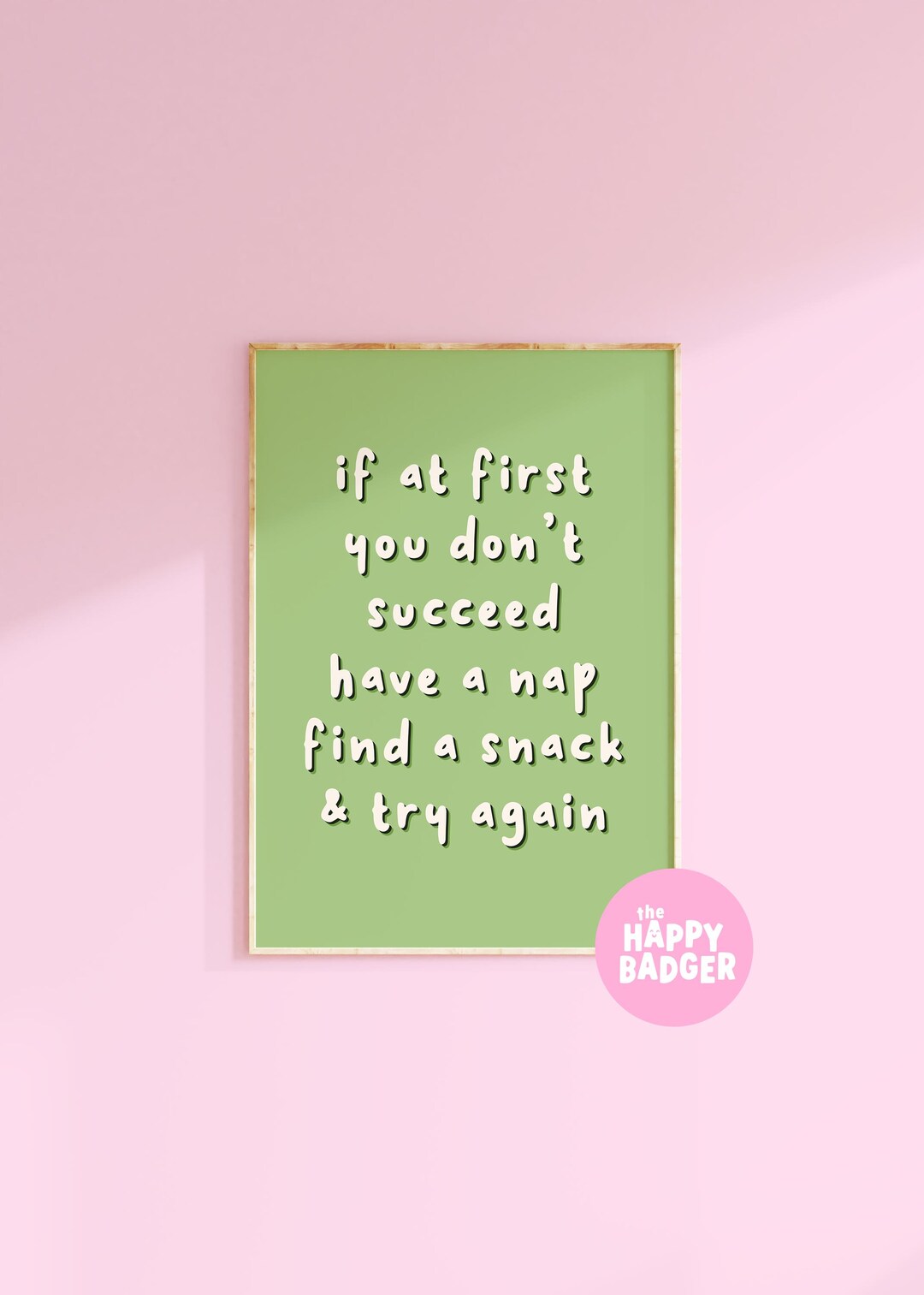Funny Quote Print | Motivational Quote Wall Art | Green Bedroom Decor ...