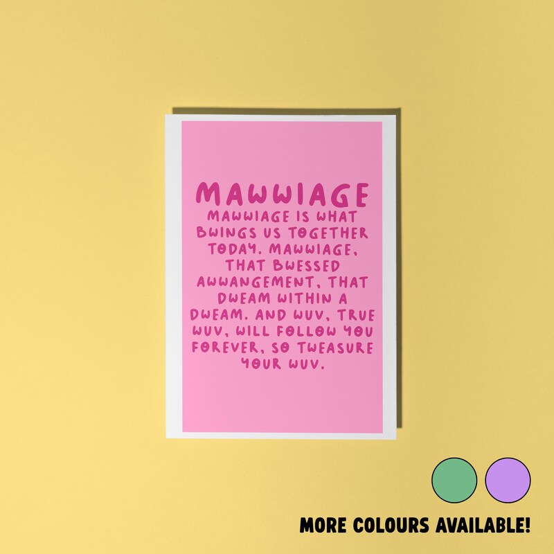 Mawwiage - Etsy