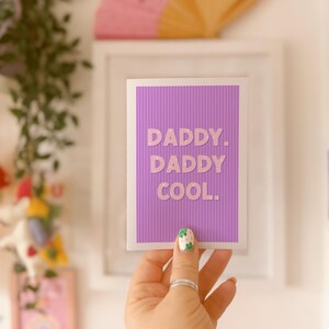 Cute Father's Day Card, Daddy Cool Birthday Card, Best Dad Ever, Funny ...