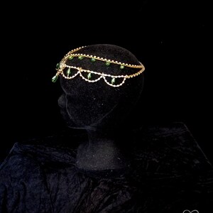 Ballet Headpiece LIDIA Customizable - Gold/silver Wire, Crystal Chain ...