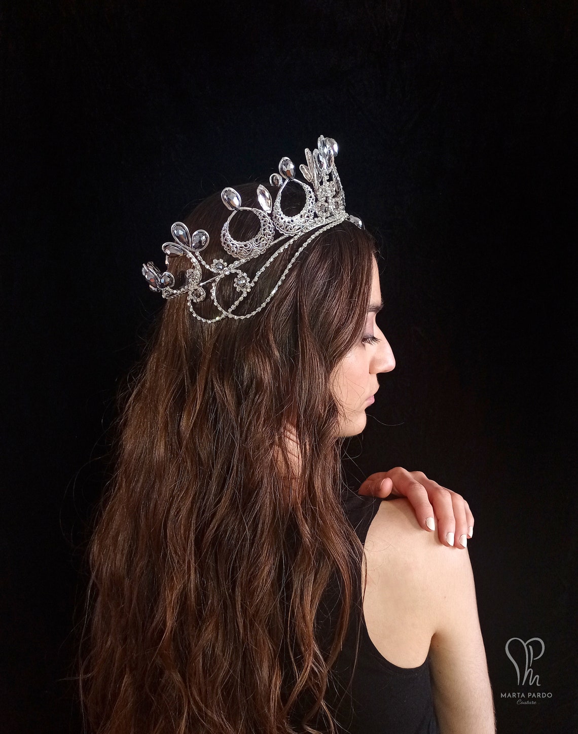 Bridal Crown LINA Customizable Medieval Inspired Headpiece - Etsy