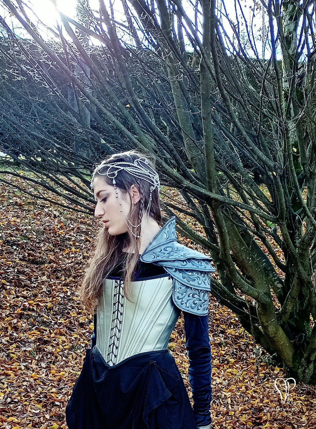 Corset Stays ELOISE Customizable- Silver Pleather- Medieval Woman ...