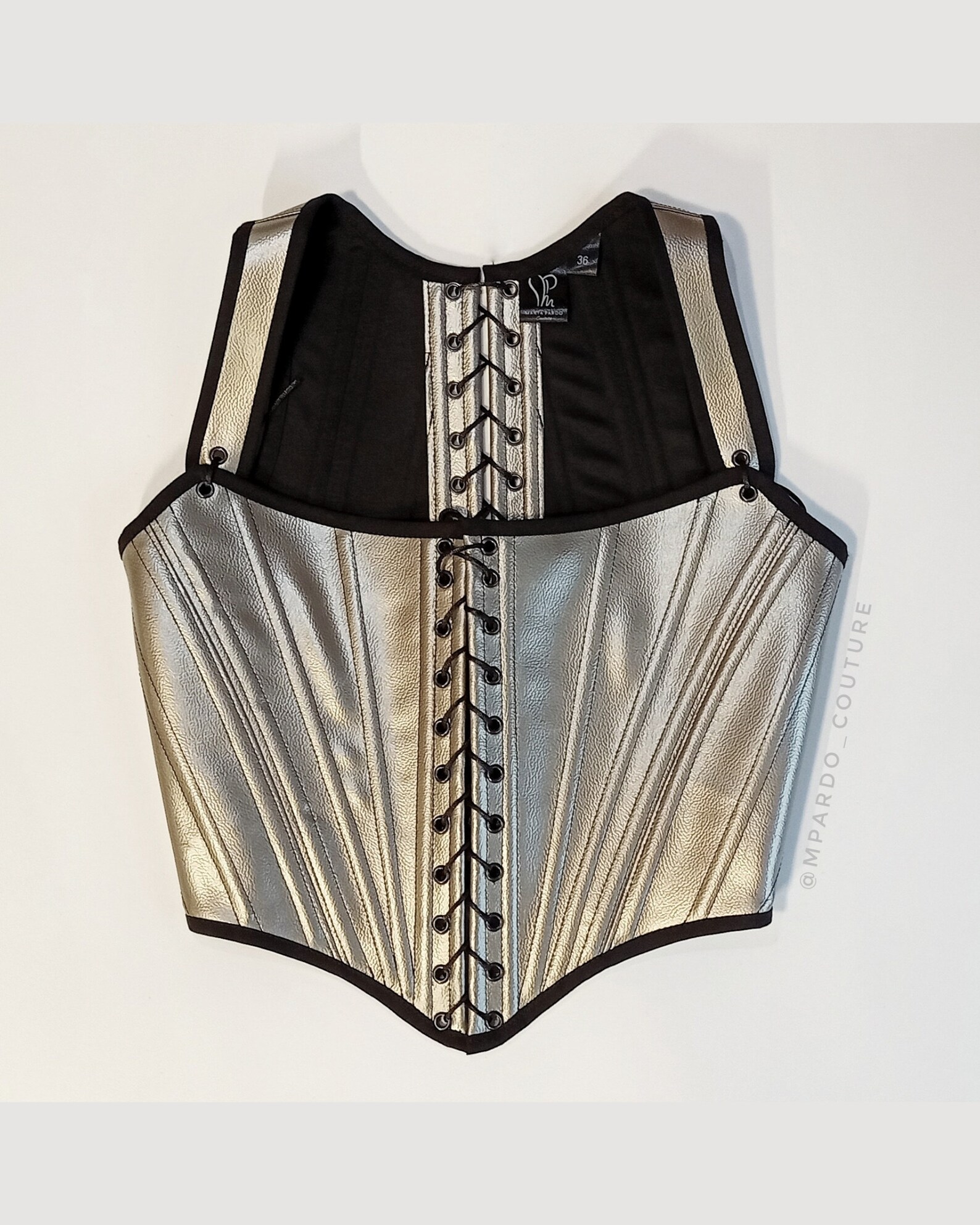 Corset Stays ELOISE Customizable Silver Pleather Medieval | Etsy