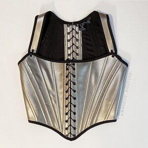 Corset Stays ELOISE Customizable Silver Pleather Medieval | Etsy