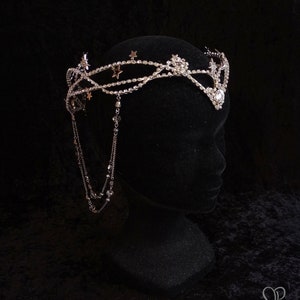 Elven Circlet ASTRAEA Customizable - Silver Wire & Stars Fantasy Tiara ...