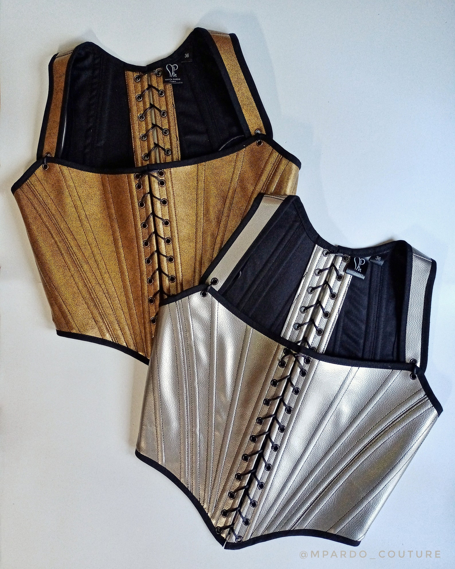 Corset Stays ELOISE Customizable Silver Pleather Medieval | Etsy