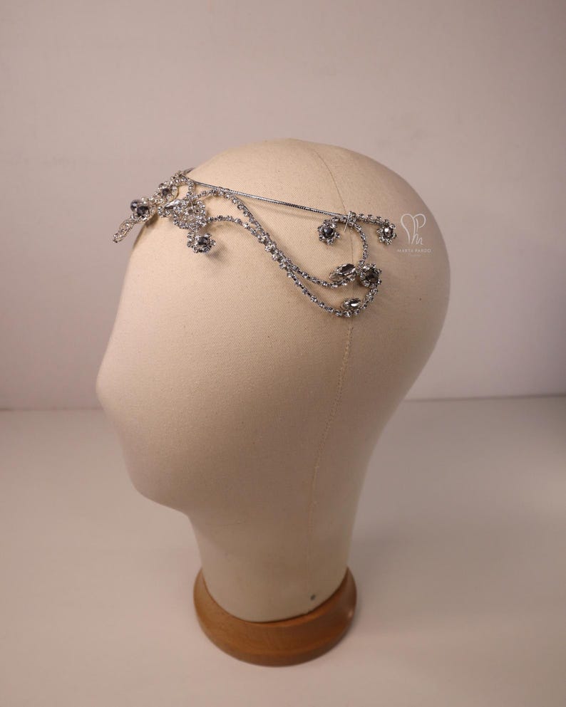 Ballet Tiara MAYA Reversible - Silver Wire, Crystal Chain - Sleeping ...