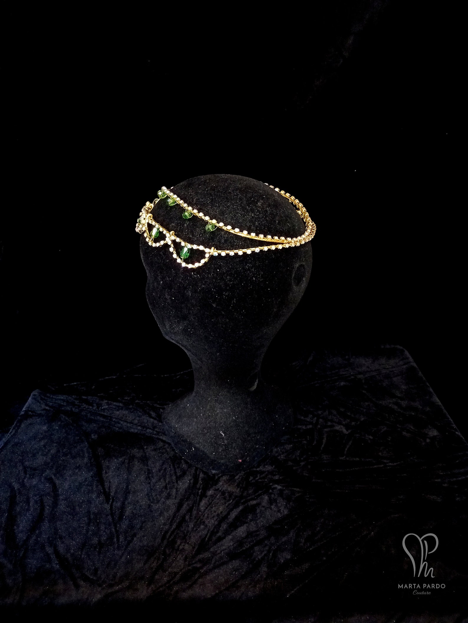 Ballet Headpiece LIDIA Customizable - Gold/silver Wire, Crystal Chain ...