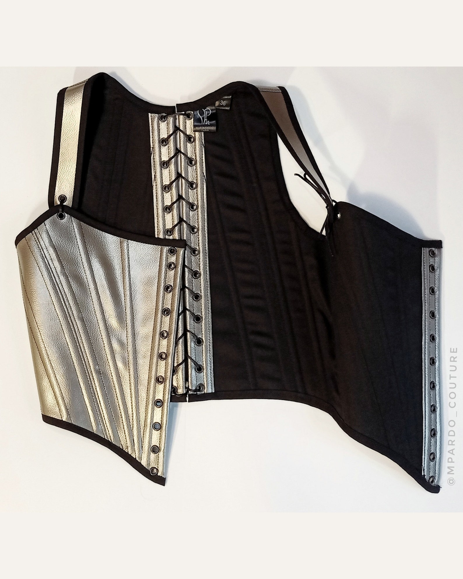 Corset Stays ELOISE Customizable Silver Pleather Medieval | Etsy