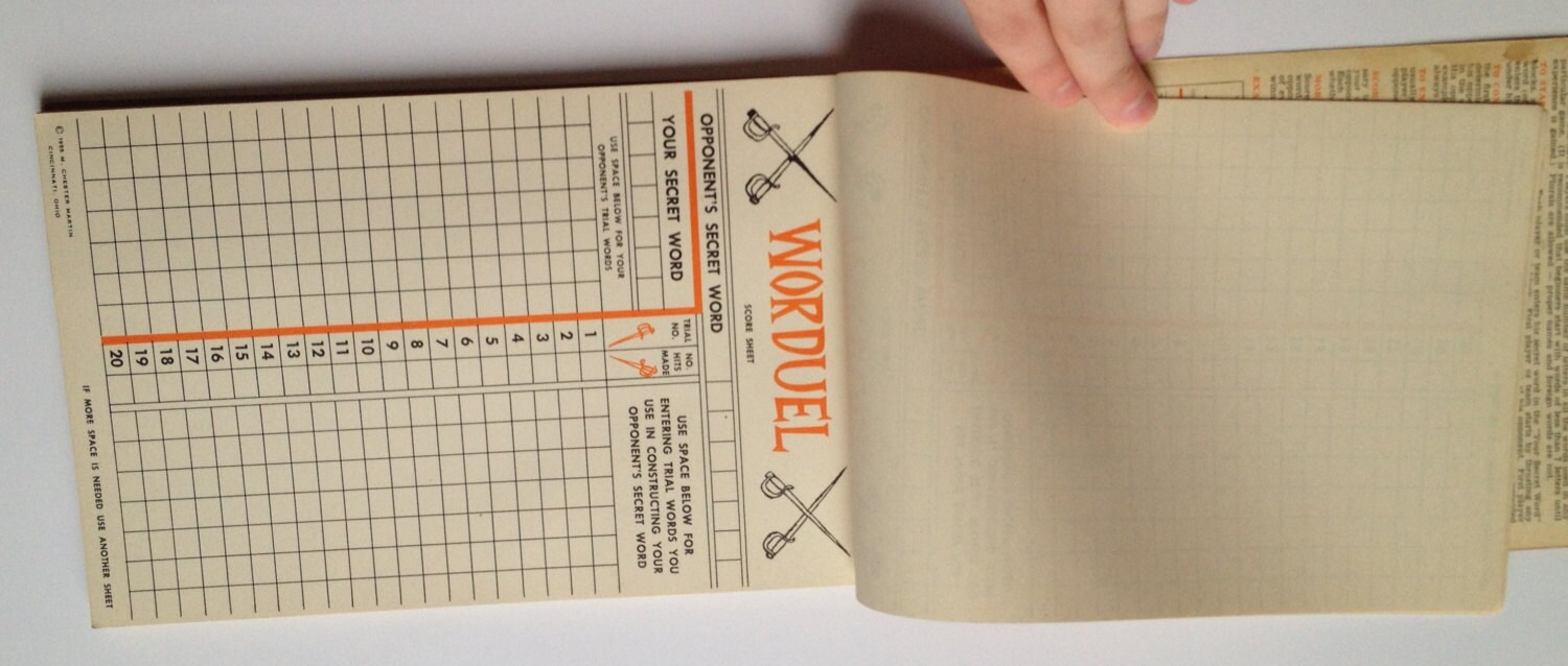Wordduel - Vintage Word Game / Activity Book - Etsy