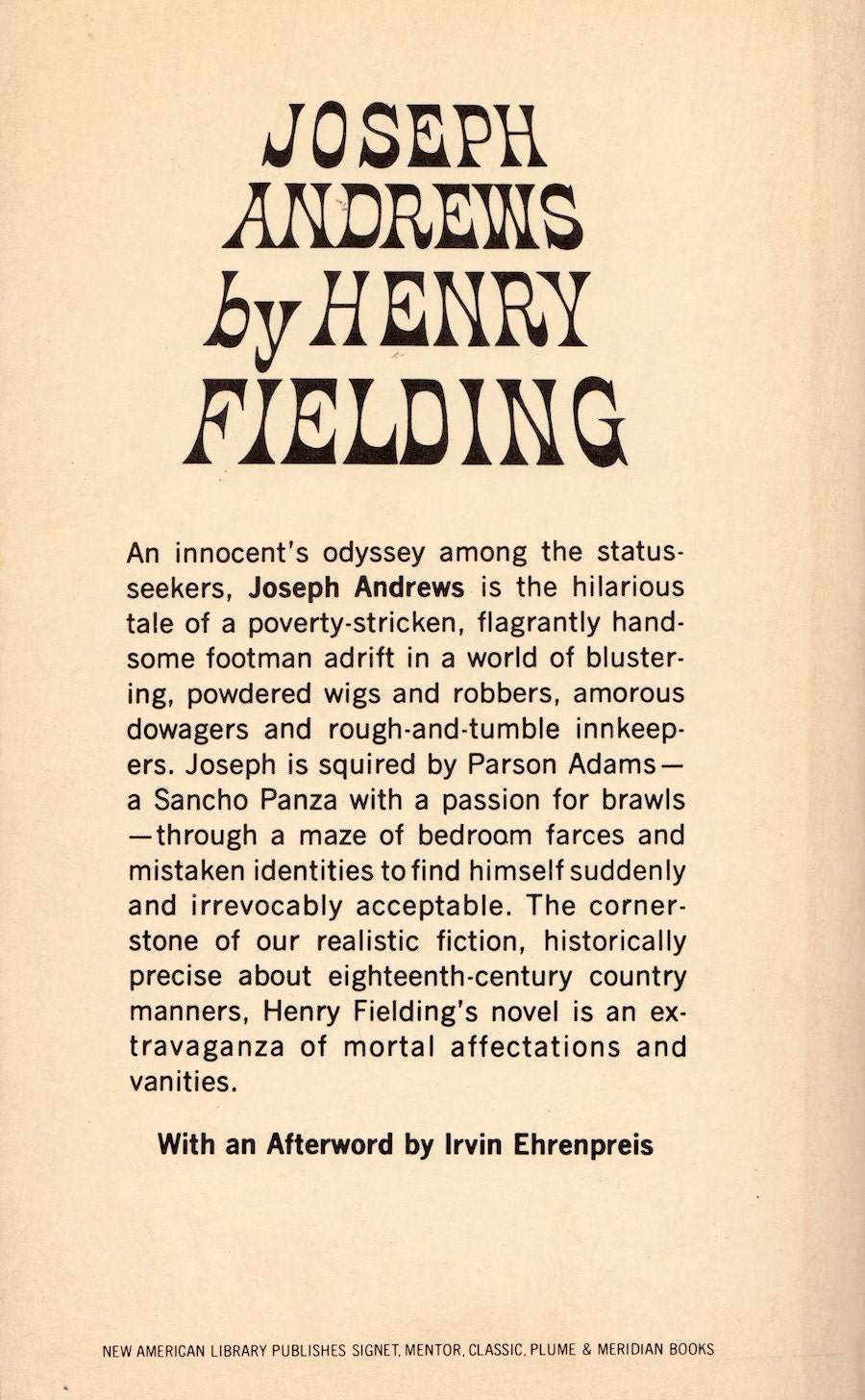 Joseph Andrews by Henry Fielding - Etsy