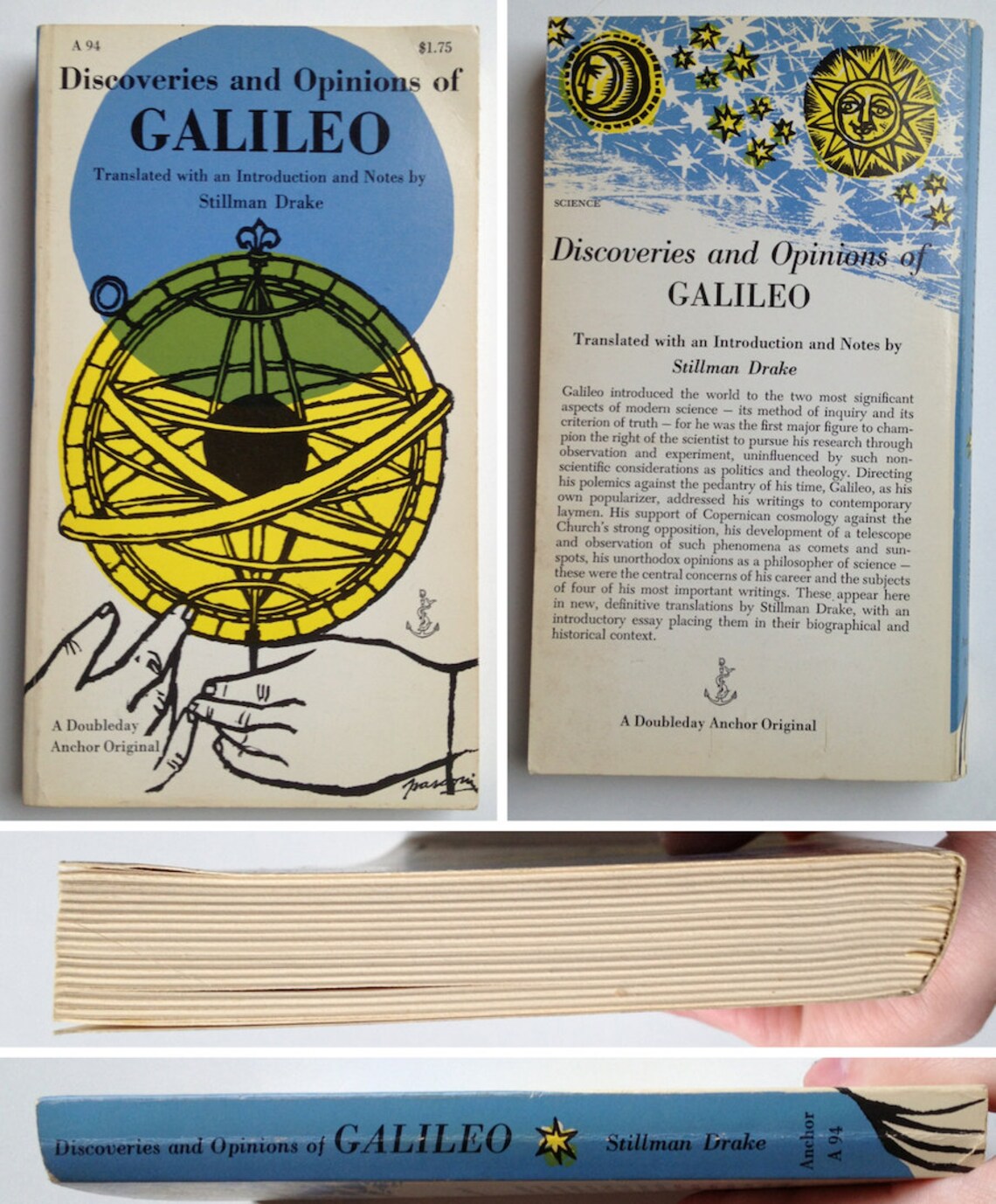 Discoveries and Opinions of Galileo Translated by Stillman Drake - Etsy