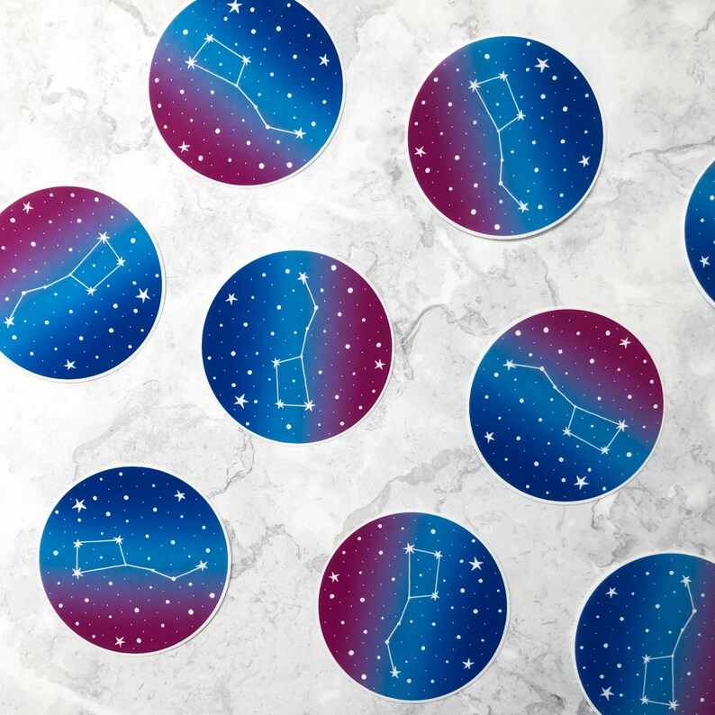 Big Dipper Vinyl Sticker Clear Ursa Major Sticker Glossy | Etsy