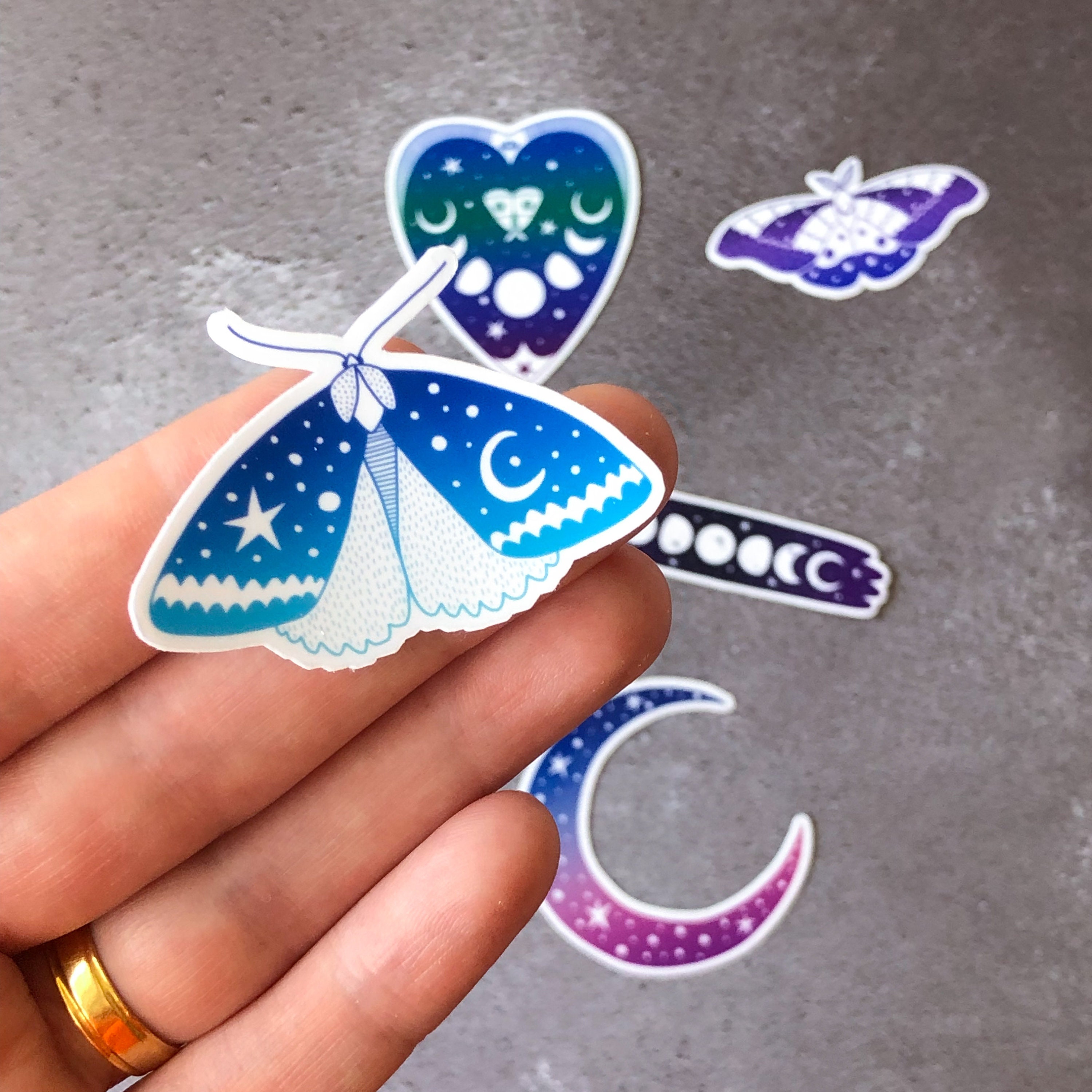 Set of 5 Clear Laptop Stickers Small Translucent Vinyl - Etsy UK