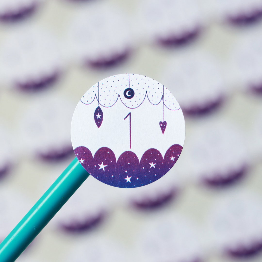 Advent Calendar Stickers, Paper Christmas Stickers, DIY Advent Calendar ...