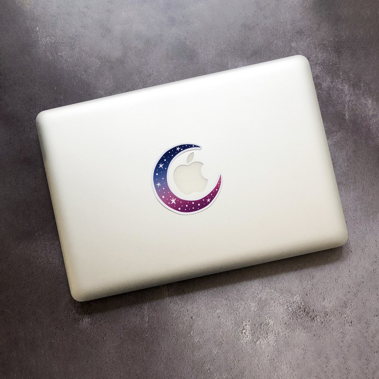 Celestial Moon Vinyl Sticker Crescent Moon Sticker Clear - Etsy