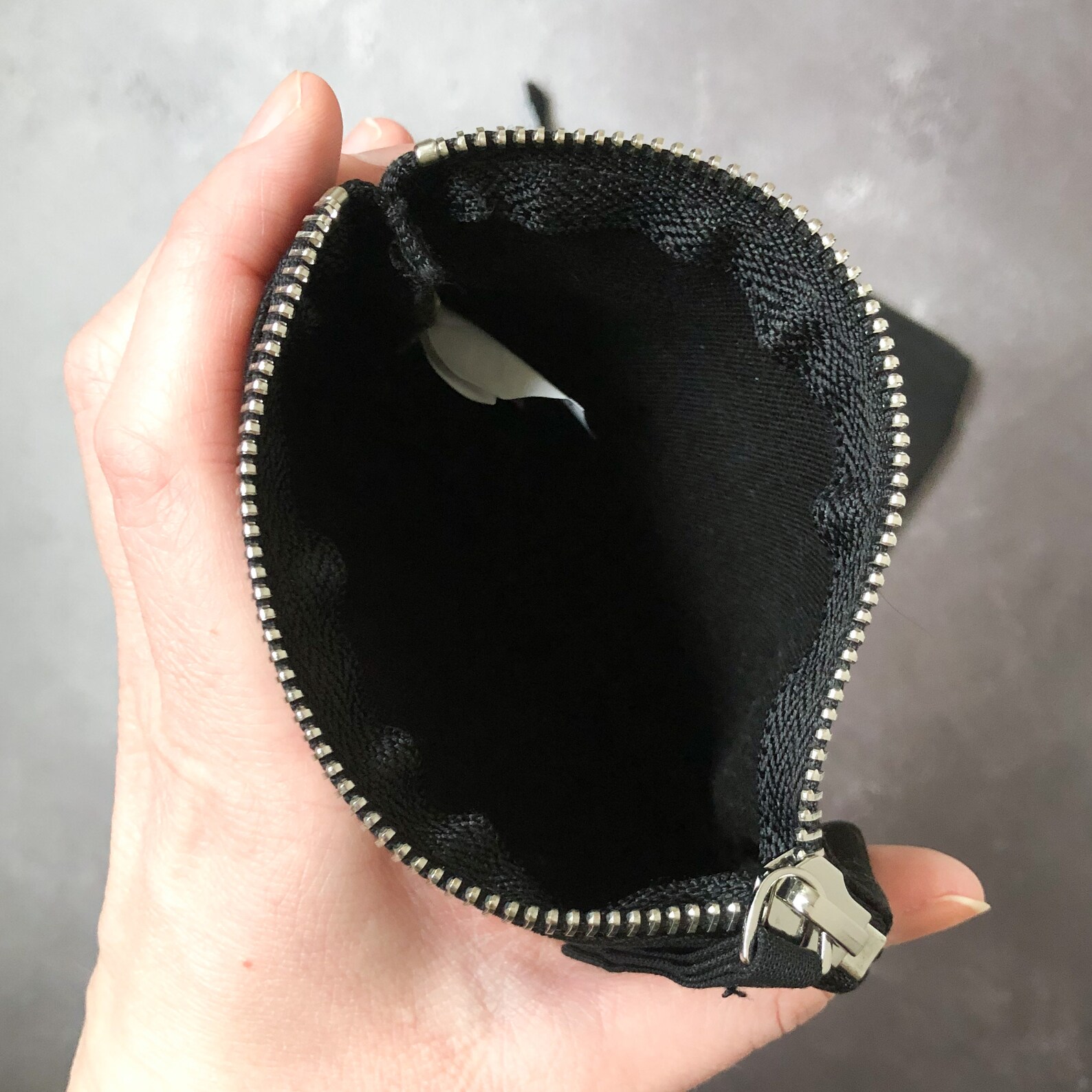 Lilac Moon Phases Zip Pouch Black Zip Bag With Purple Moons - Etsy