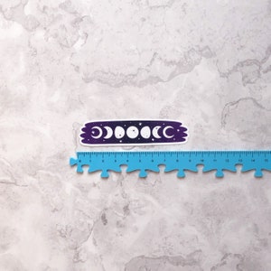 Moon Phases Vinyl Sticker, Clear Sticker, Glossy Vinyl Sticker, Ombre ...