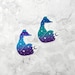 Cosmic Fox Vinyl Sticker Space Fox Clear Sticker Ombre - Etsy