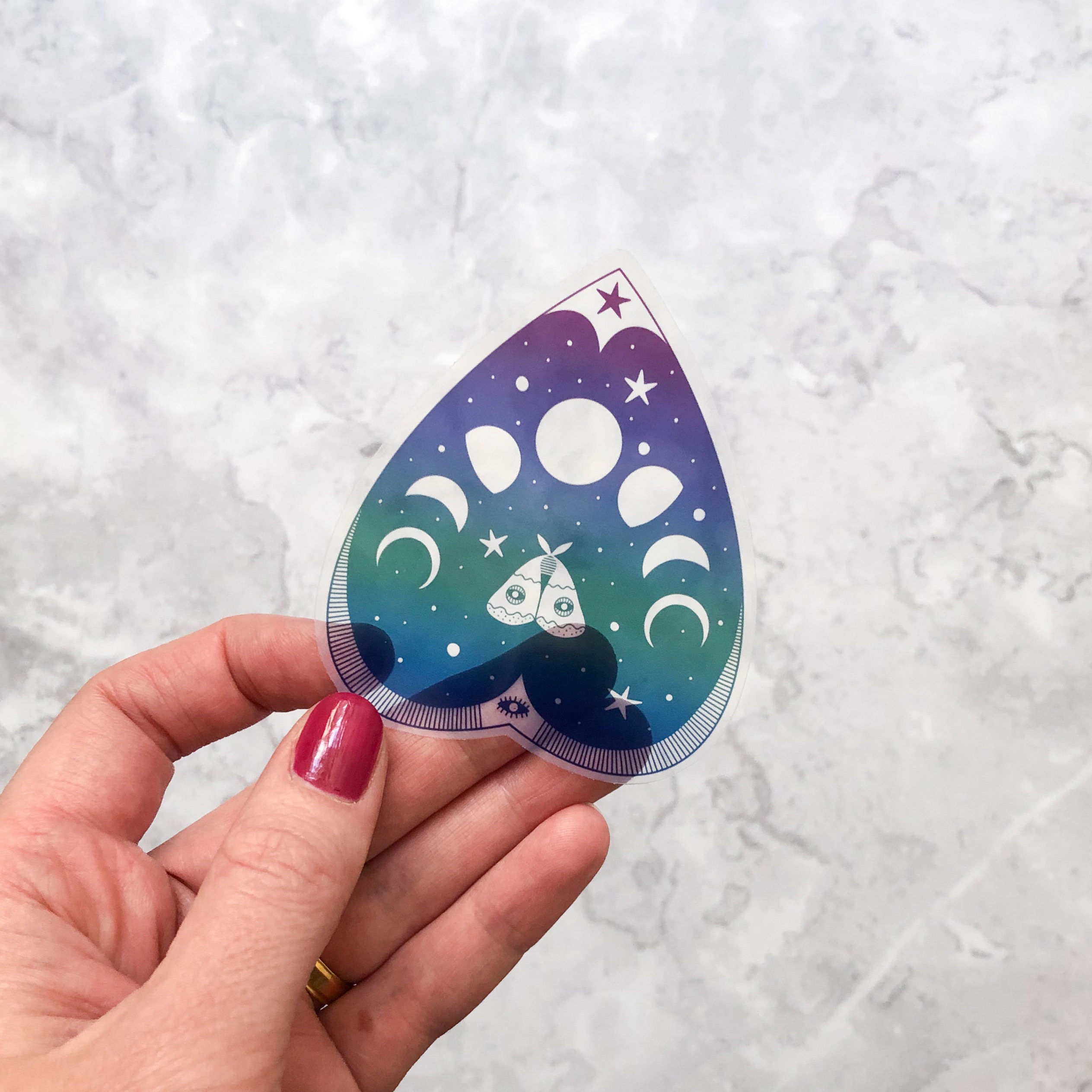 Ouija Planchette vinyl sticker Celestial vinyl sticker | Etsy