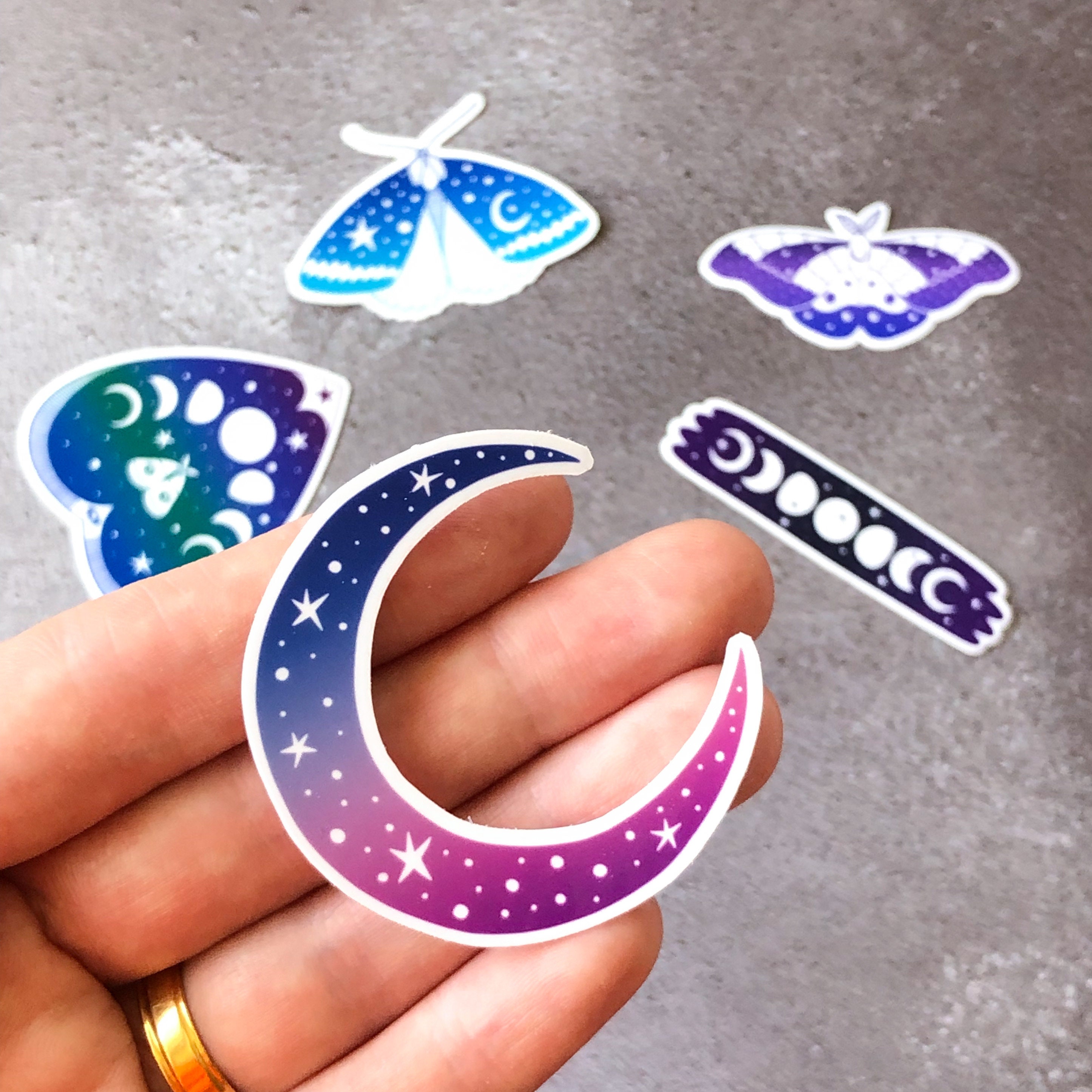 Set of 5 Clear Laptop Stickers Small Translucent Vinyl - Etsy UK