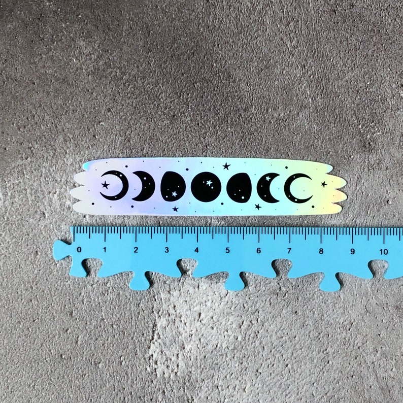 Laptop Holographic Moon Phases laptop sticker Clear glossy vinyl ...