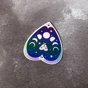 Ouija Planchette Vinyl Sticker, Celestial Vinyl Sticker, Witchy Vinyl ...
