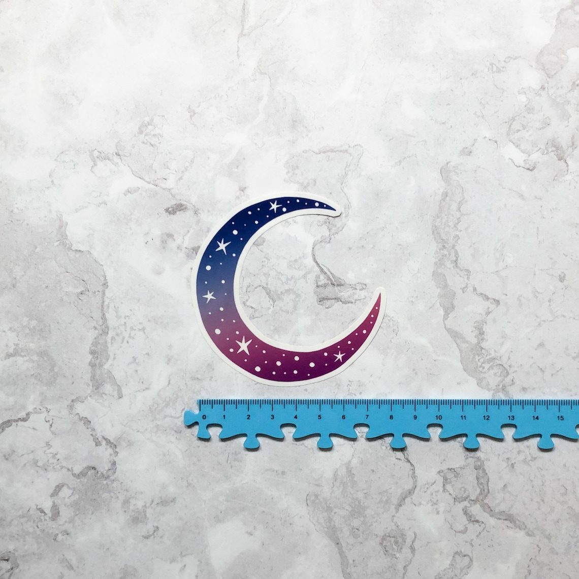 Celestial Moon Vinyl Sticker Crescent Moon Sticker Clear - Etsy