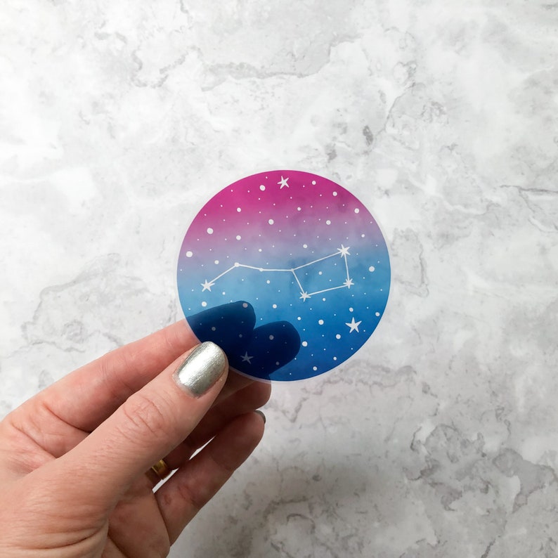 Big Dipper Vinyl Sticker Clear Ursa Major Sticker Glossy | Etsy