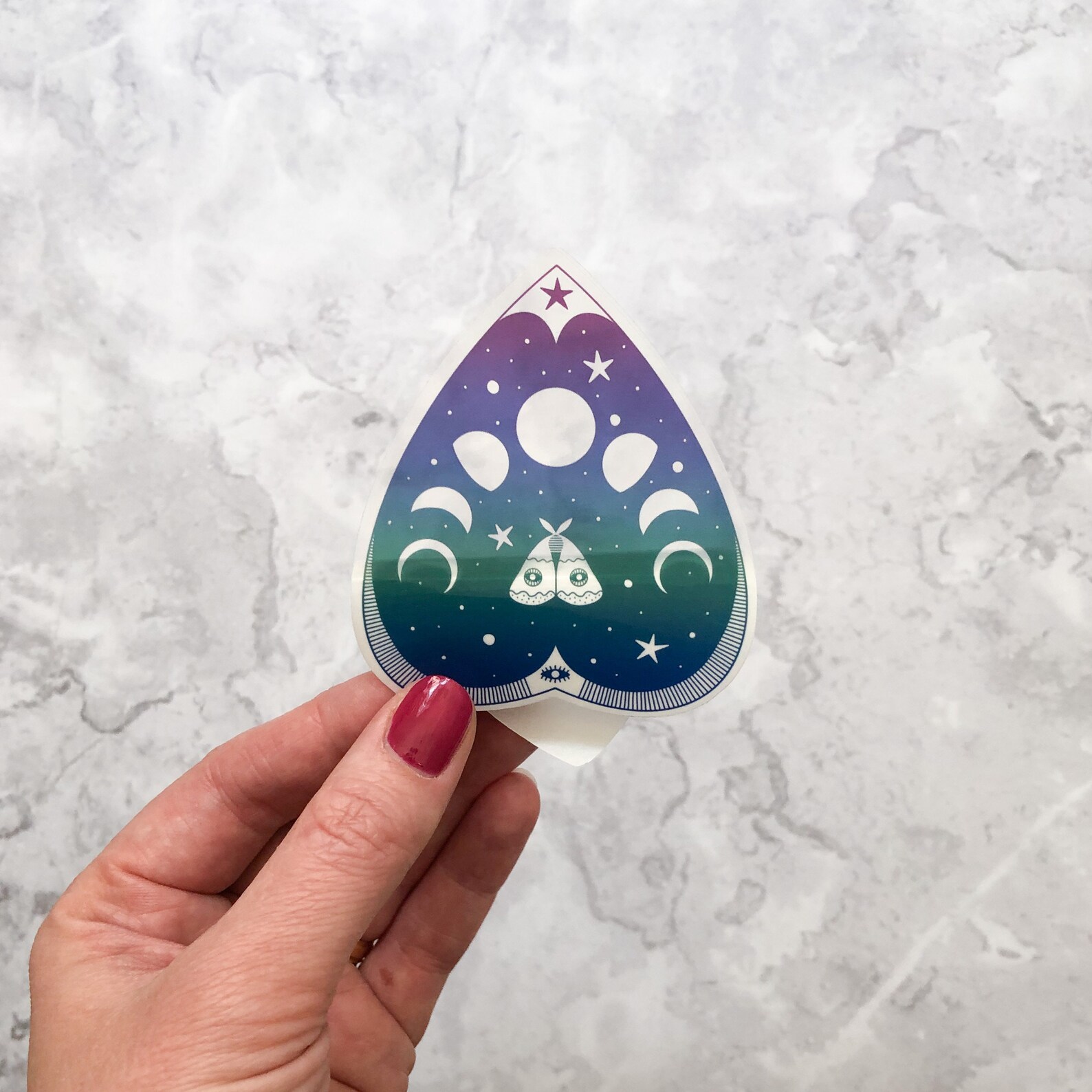 Ouija Planchette vinyl sticker Celestial vinyl sticker | Etsy