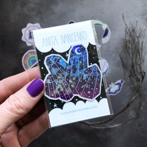 Moon Phase Crescent FRIDGE MAGNET With Holographic Effect, Moon Fridge ...