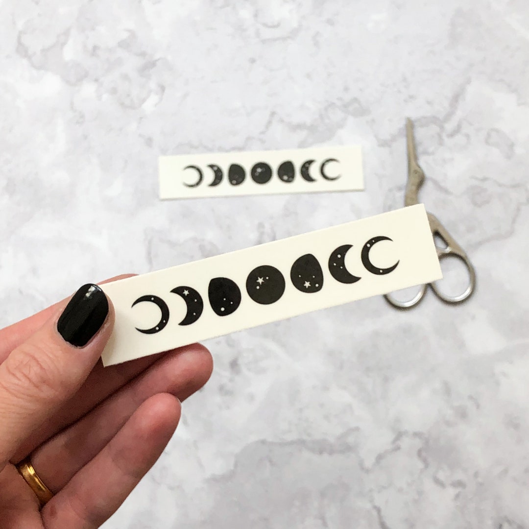 Moon Phases Temporary Tattoo Set of 2 Tattoos Festival - Etsy
