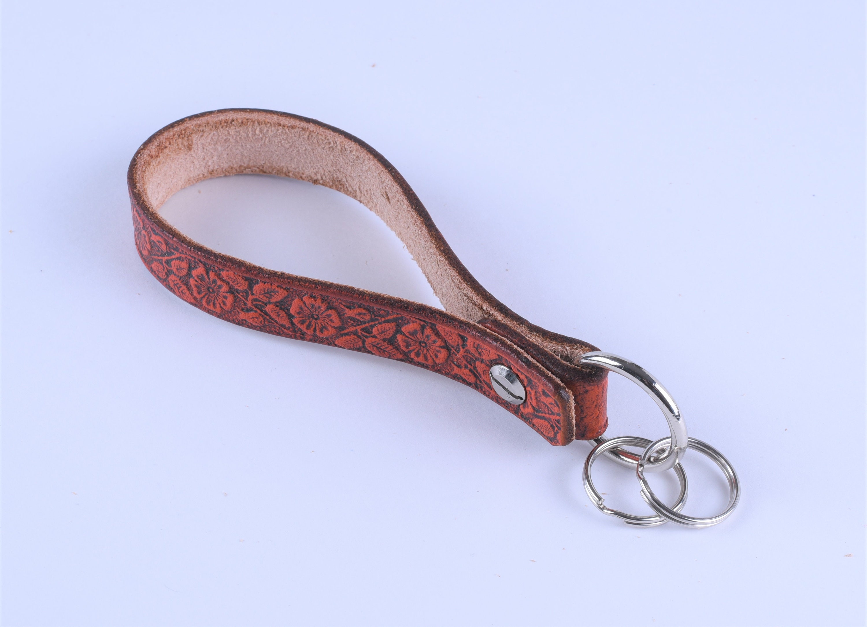 Wristlet Key Chain Keychain Leather Key Chain Leather | Etsy