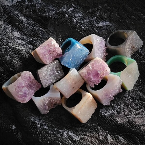 Raw Crystal Ring - Etsy