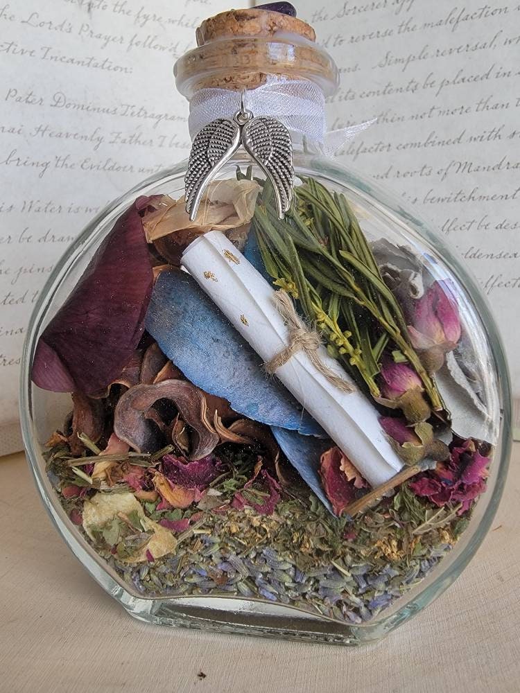 Crossing Over Spell Witch Bottle Spirit Spells Memorial | Etsy