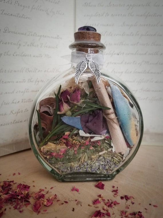 Crossing Over Spell Witch Bottle Spirit Spells Memorial | Etsy