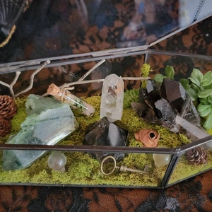 Coffin Crystal Garden Crystal Terrarium Casket Box Terrarium Glass ...